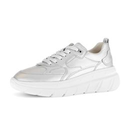 Gabor Damen Sneaker "Sneaker low Effektleder", Gr. 39silber, Schuhe