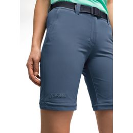 Funktionshose Maier Sports "Nata 2", Damen, Gr. 38, Normalgr&ouml;&szlig;en, blau (jeansblau), 90% Polyamid, 10% Elasthan, Hosen Funktionshose, Damen Wanderhose, zipp-off Outdoor-Hose, 3 Taschen, Regular Fit