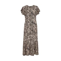 Lily & Lionel LILY AND LIONEL Damen Midikleid "Zelda Tiered Zebra Print Maxi Dress Damen"multi, Gr. 36, 100% Viskose, Kleider