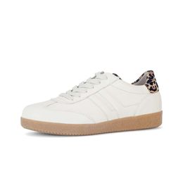 Sneaker Gabor "Sneaker low Materialmix Leder", Damen, Gr. 35,5, creme, Schuhe Sneaker