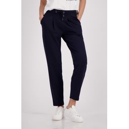 monari Damen Jogger Pants "Basic"marine, Gr. 44, unifarben, Web, Obermaterial: 55% Polyester, 38% Viskose, 7% Elasthan, Hosen