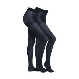Feinstrumpfhose Camano "fine everyday", Damen, Gr. 38, blau (navy), Obermaterial: 94% Polyamid, 6% Elasthan, unifarben, elastisch, Strumpfhosen Feinstrumpfhose, mit Komfortbund