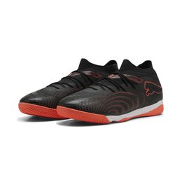 Fu&szlig;ballschuh Puma "FUTURE 9 MATCH IT Fu&szlig;ballschuhe Erwachsene", Damen, Gr. 42.5, schwarz glowing rot strong gray, Obermaterial: Textil, Synthetik; Futter: Textil, Synthetik; Innensohle: Textil; Laufsohle: Gummi, Schuhe Fu&szlig;ballschuh