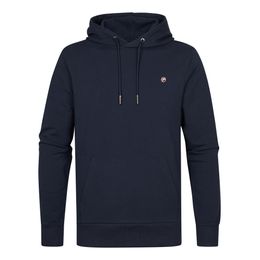 Kapuzensweatshirt PETROL INDUSTRIES "Men Sweater Hooded", Herren, Gr. L (40), navy blau, Sweatware, Obermaterial: 95% Baumwolle, 5% Elasthan, unifarben, regular fit h&uuml;ftbedeckend, Rundhals, Flachstrickb&uuml;ndchen, Sweatshirts, mit K&auml;ngurutasche und Kordelzug