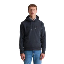 Marc O'Polo Hoodie MARC O'POLO "relaxed fit aus weicher Bio-Baumwolle", Herren, Gr. XL, schwarz navy, Sweatware, Obermaterial: 100% Baumwolle, relaxed fit normal, Rippb&uuml;ndchen, Sweatshirts Hoodie, Ton-in-Ton Stickerei auf der Brust