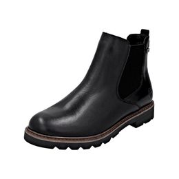 Stiefelette Remonte "Remonte Stiefelette Leder/Textil", Damen, Gr. 37, schwarz, schwarz, Leder, Textil, Schuhe Stiefelette