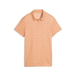 Puma Damen Poloshirt "CLOUDSPUN Wavey Polo Damen"melon glow orange, Gr. L, mehrfarbig, Obermaterial: 94% Polyester, 6% Elasthan, Shirts