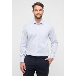 Langarmhemd Eterna "COMFORT FIT", Herren, Gr. 42, Normalgr&ouml;&szlig;en, blau, Twill, 100% Baumwolle, normal, Manschette, Hemden, NON IRON (b&uuml;gelfrei)