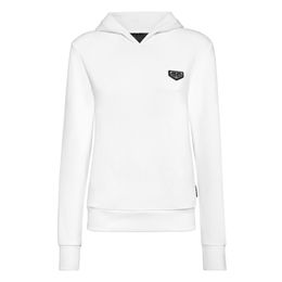 Sweatshirt Philipp Plein "Iconic Plein", M&auml;dchen, Gr. M, wei&szlig; (01, wei&szlig;), Obermaterial: 100% Baumwolle, Sweatshirts Sweatshirt