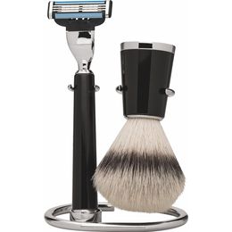 ERBE&reg; Rasiergarnitur Gillette Mach3 3-Tlg Pinsel Synthetik, Schwarz