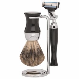 ERBE&reg; Rasiergarnitur Gillette Mach3 3-Tlg Dachshaar, Schwarz