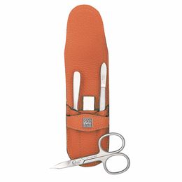 Erbe Solingen Manicure Stecketui Inox Orange Nagelschere & Knipser, Serie "Piemont"