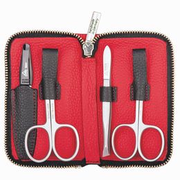 Erbe Solingen Manicure Rv-Etui Inox 4-Tlg Schwarz/Rot Serie "Colorado", 4-Tlg