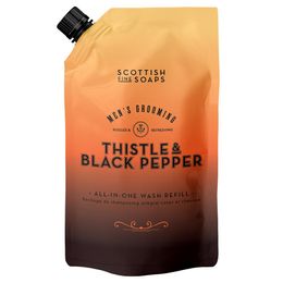 Scottish Fine Soaps Men's Grooming Thistle & Black Pepper All In One Wash Refill 1.2ltr Nachf&uuml;llpack