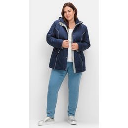 sheego Gro&szlig;e Gr&ouml;&szlig;en Funktionsjacke mit weitenregulierbarem Saum, marine, Gr&ouml;&szlig;e 50 - Damen