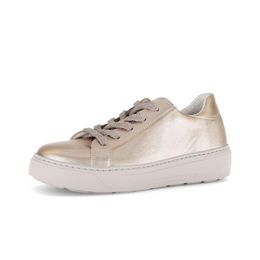 Gabor Damen Sneaker "Sneaker low Effektleder", Gr. 39gold, Schuhe