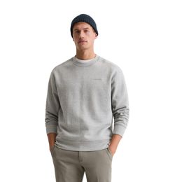 Marc O'Polo Sweatshirt MARC O'POLO "aus weicher Bio-Baumwolle", Herren, Gr. L, cloudy grau melange, Obermaterial: 100% Baumwolle, unifarben, relaxed fit, Rundhals, Sweatshirts Sweatshirt