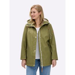 sheego Gro&szlig;e Gr&ouml;&szlig;en Jacke mit Teddy-Futter, oliv, Gr&ouml;&szlig;e 52 - Damen