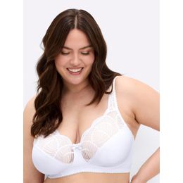 w&auml;schepur sheego Gro&szlig;e Gr&ouml;&szlig;en BH ohne B&uuml;gel, wei&szlig;, Gr&ouml;&szlig;e 90D - Damen