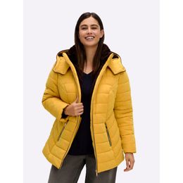 sheego Gro&szlig;e Gr&ouml;&szlig;en Steppjacke mit Teddy-Fleece innen, curry, Gr&ouml;&szlig;e 44 - Damen