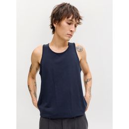 Jack & Jones Muscleshirt JACK & JONES "JJEORGANIC BASIC TANKTOP NOOS", Herren, Gr. M, navy blazer, Jersey, Obermaterial: 100% Baumwolle, unifarben, normal, Rundhals, Shirts, Baumwolle, Rundhalsausschnitt