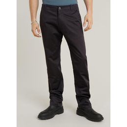 G-Star Raw Chinohose G-STAR "Mosa Straight Chino", Herren, Gr. 38, L&auml;nge 36, schwarz (dk schwarz), Obermaterial: 97% Baumwolle, 3% Elasthan, Hosen Chinohose