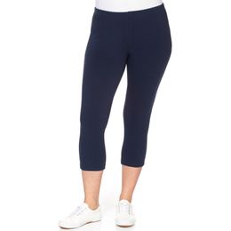 sheego Gro&szlig;e Gr&ouml;&szlig;en Caprileggings mit Gummizugbund, marine, Gr&ouml;&szlig;e 52 - Damen