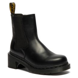Chelseaboots Dr. Martens "Alderstone", Damen, Gr. 38, schwarz, Leder, Basic, Schuhe Chelseaboots, Stiefelette, Boots mit Blockabsatz
