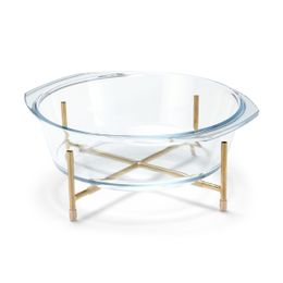 Tchibo - Glas-Auflaufform mit Gestell - beige