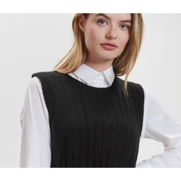 Tchibo - Geripptes Strickkleid - Damen - Gr. L - schwarz