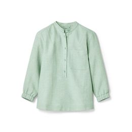 Nah/Studio Bluse - Baumwoll-Leinen-Mix - Gr. 40 - blau