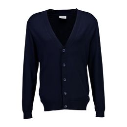Strickjacke LINDBERGH "LINDBERGH Cardigan", Herren, Gr. M, navy, Obermaterial: 80% Viskose, 20% Nylon, Strickjacken Strickjacke