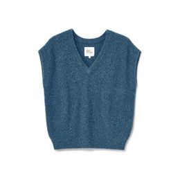Nah/Studio Strick-Pullunder - recycelter Cashmere und Merinowolle - Gr. L - blau