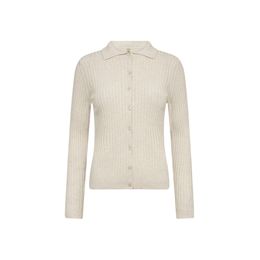 Cardigan soyaconcept "Soya Concept Cardigan SC-FETIMA 2", Damen, Gr. L, 91620 cream melange, Obermaterial: 40% Viskose, 30% Polyamid, 27% Polyester, 3% Wolle, Strickjacken