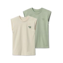 Tchibo - 2 Muscle-Shirts - Jungen - Gr. 122/128 - beige