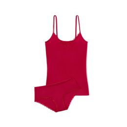 Tchibo - Hemdchen-Slip-Set - Damen - Gr. M - rot