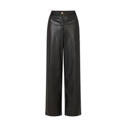 Lily & Lionel LILY AND LIONEL Damen Jerseyhose "Gaia Wide Leg Leather Trouser. Damen"schwarz, Gr. 44, 100% BAUMWOLLE, Hosen
