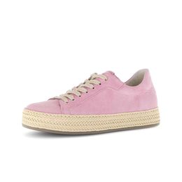Gabor Damen Sneaker "Sneaker low Rauleder", Gr. 44pink, Schuhe