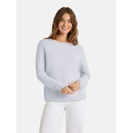 LIEBLINGSST&Uuml;CK LIEBLINGSST&Uuml;CK Damen Rundhalspullover "BiancaEP"stone melange, Gr. 34, clean, unifarben, Strick, Obermaterial: 100% Baumwolle, Pullover, aus reiner