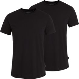 T-Shirt Jockey "American T-Shirt", Herren, Gr. L, schwarz, Single Jersey, Obermaterial: 100% Baumwolle, unifarben, bequem normal, Rundhals, Shirts T-Shirt, Single-Jersey, Cotton, weich