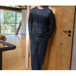 Tchibo - Pyjama - Herren - Gr. M - dunkelblau/gestreift