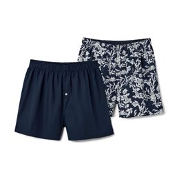 Tchibo - 2 Web-Boxershorts - Herren - Gr. S/4 - dunkelblau/print