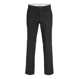 Jack & Jones Chinos JACK & JONES "JPSTOLLIE DYLAN CHINO", Herren, Gr. 36, L&auml;nge 34, schwarz, Web, Obermaterial: 98% Baumwolle, 2% Elasthan, unifarben, regular fit lang, Hosen, Baumwollmischung, regular fit