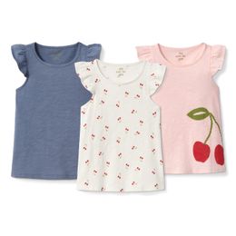Tchibo - 3 M&auml;dchen-Shirts - M&auml;dchen - Gr. 122/128 - wei&szlig;