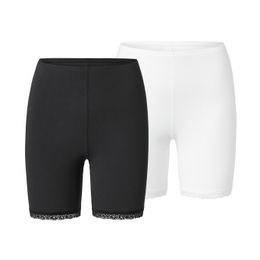 Tchibo - 2 Radler-Shorts - Damen - Gr. S - schwarz