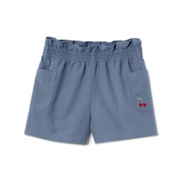 Tchibo - Paperbag-Shorts - M&auml;dchen - Gr. 98/104 - blau
