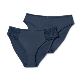 Tchibo - 2 Slips - Damen - Gr. S - blau
