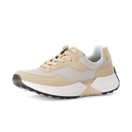 Gabor Damen Sneaker "Sneaker low Materialmix Leder/Lederimitat", Gr. 38beige, Schuhe