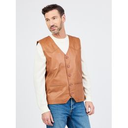 Lederweste JCC "Pramo 2", Herren, Gr. 4XL, cognac, Obermaterial: 100% Lammleder; Futter: 100% Polyester, Westen