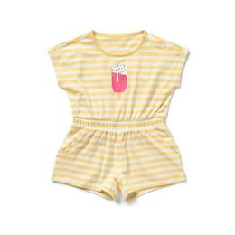 Tchibo - Kinder-Jumpsuit - M&auml;dchen - Gr. 110/116 - creme/print